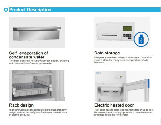 HYC-509TF Tủ bảo quản lạnh y tế 2-8oC IoT tích kiệm năng lượng